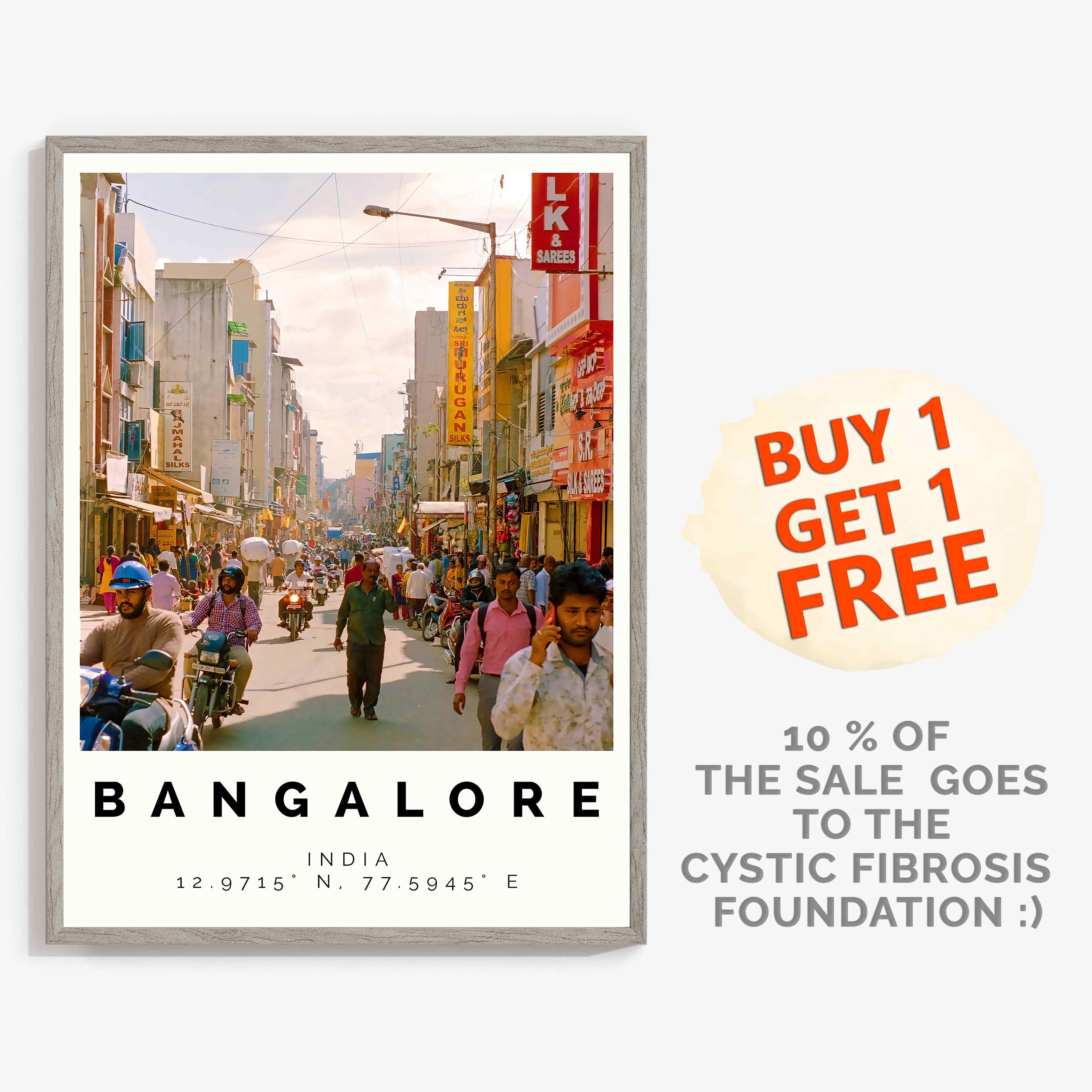 Bangalore Poster Colorful Print Bangalore Wall Art Bangalore - Etsy