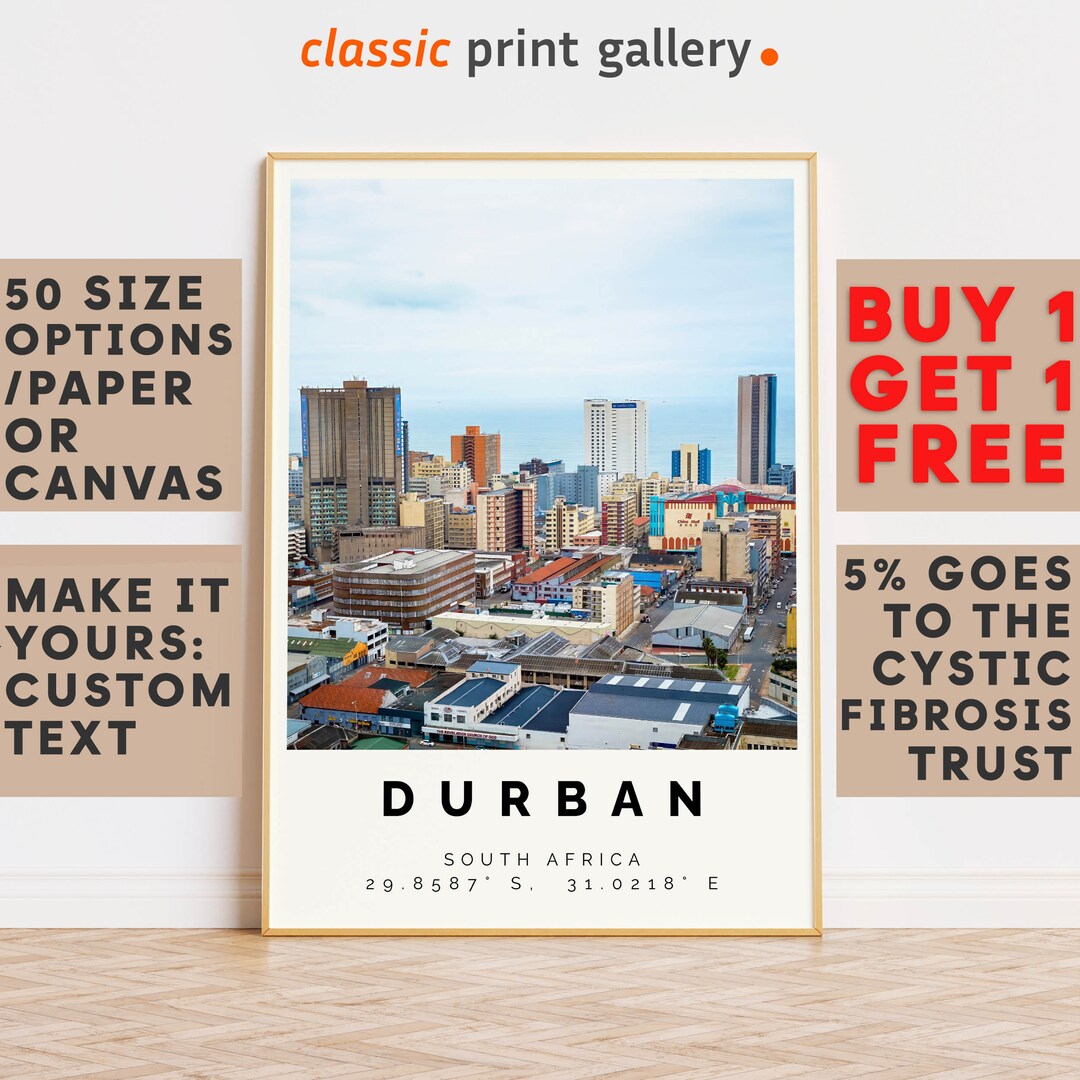 Durban Poster Colorful Print, Durban Wall Art, Durban Photo Decor, Gift ...