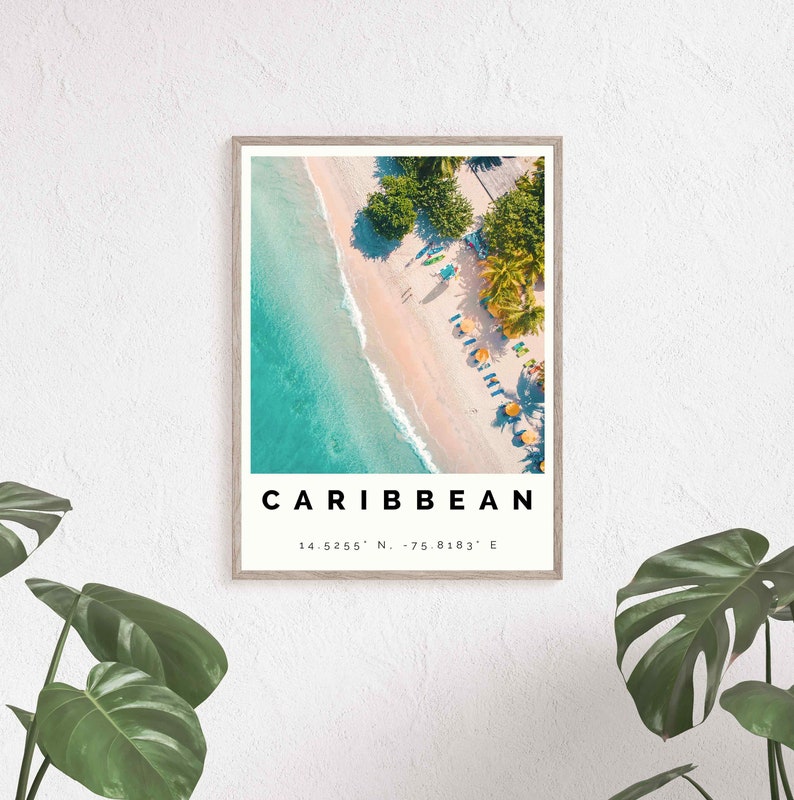 Caribbean Poster Colorful Print Caribbean Wall Art Caribbean - Etsy