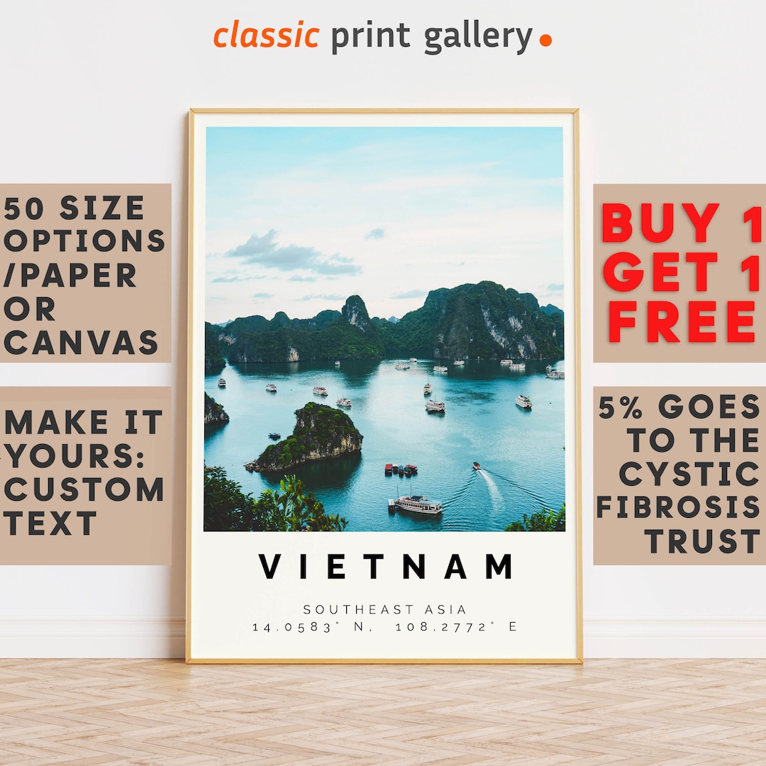 Vietnam Poster Colorful Print, Vietnam Wall Art, Vietnam Photo Decor ...