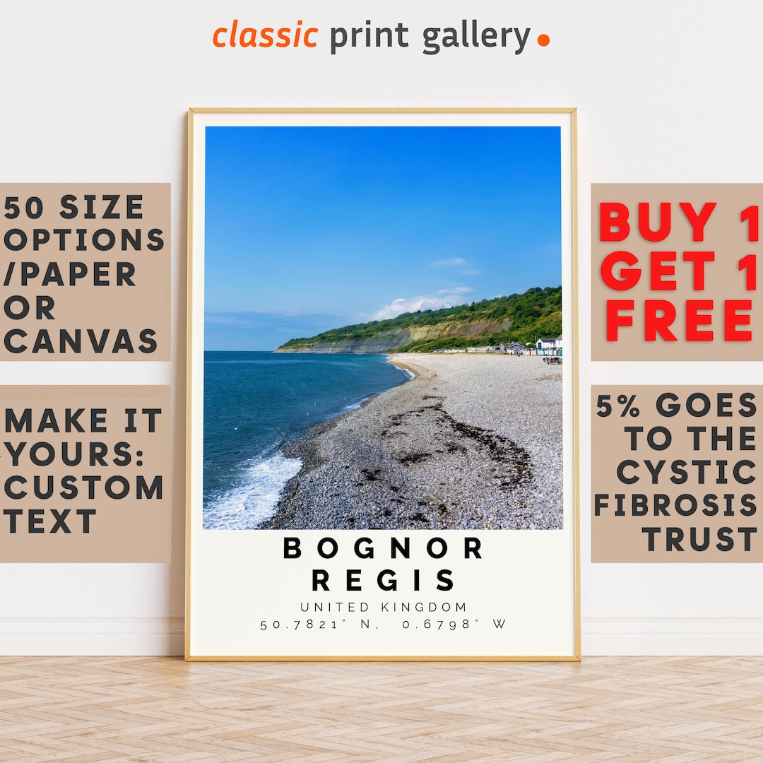 Bognor Regis Poster Colorful Print, Bognor Regis Wall Art, Bognor Regis ...