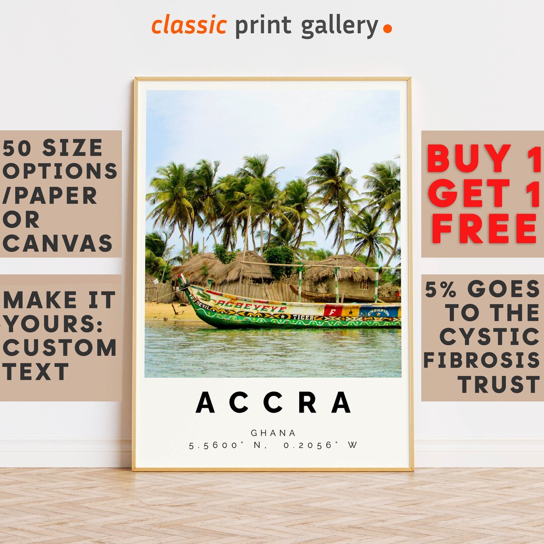 Accra Poster Colorful Print, Accra Wall Art, Accra Photo Decor, Accra Gift Travel Print,ghana ...
