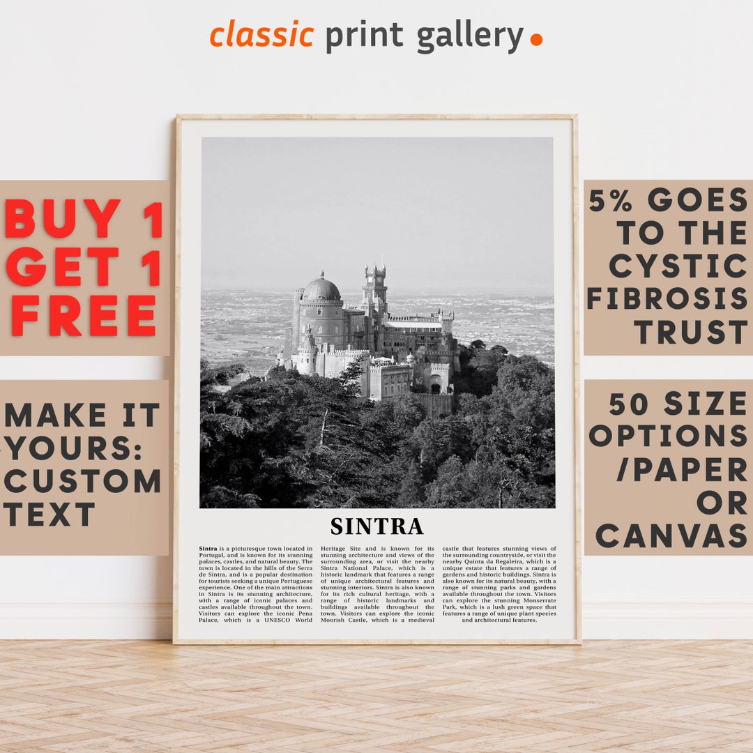 Sintra Print, Sintra Wall Art, Sintra Black and White Poster ...