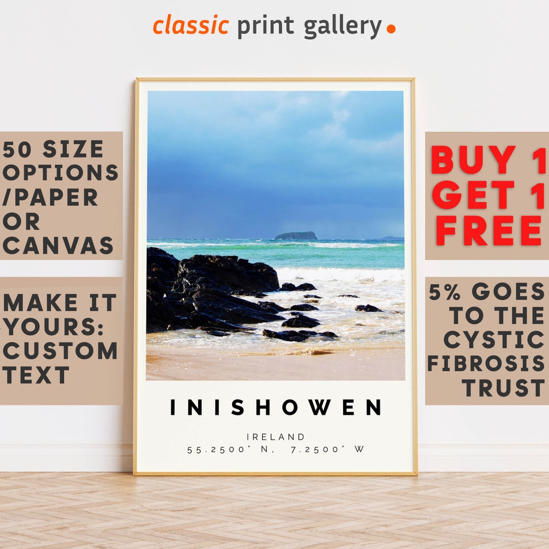 Inishowen Poster Colorful Print, Inishowen Wall Art, Inishowen Photo ...
