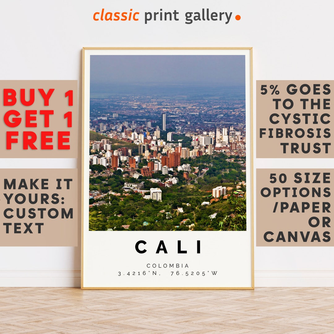 Cali Print,cali Wall Art,cali Colorful Poster,personalized Birthday Travel Gift Present ...