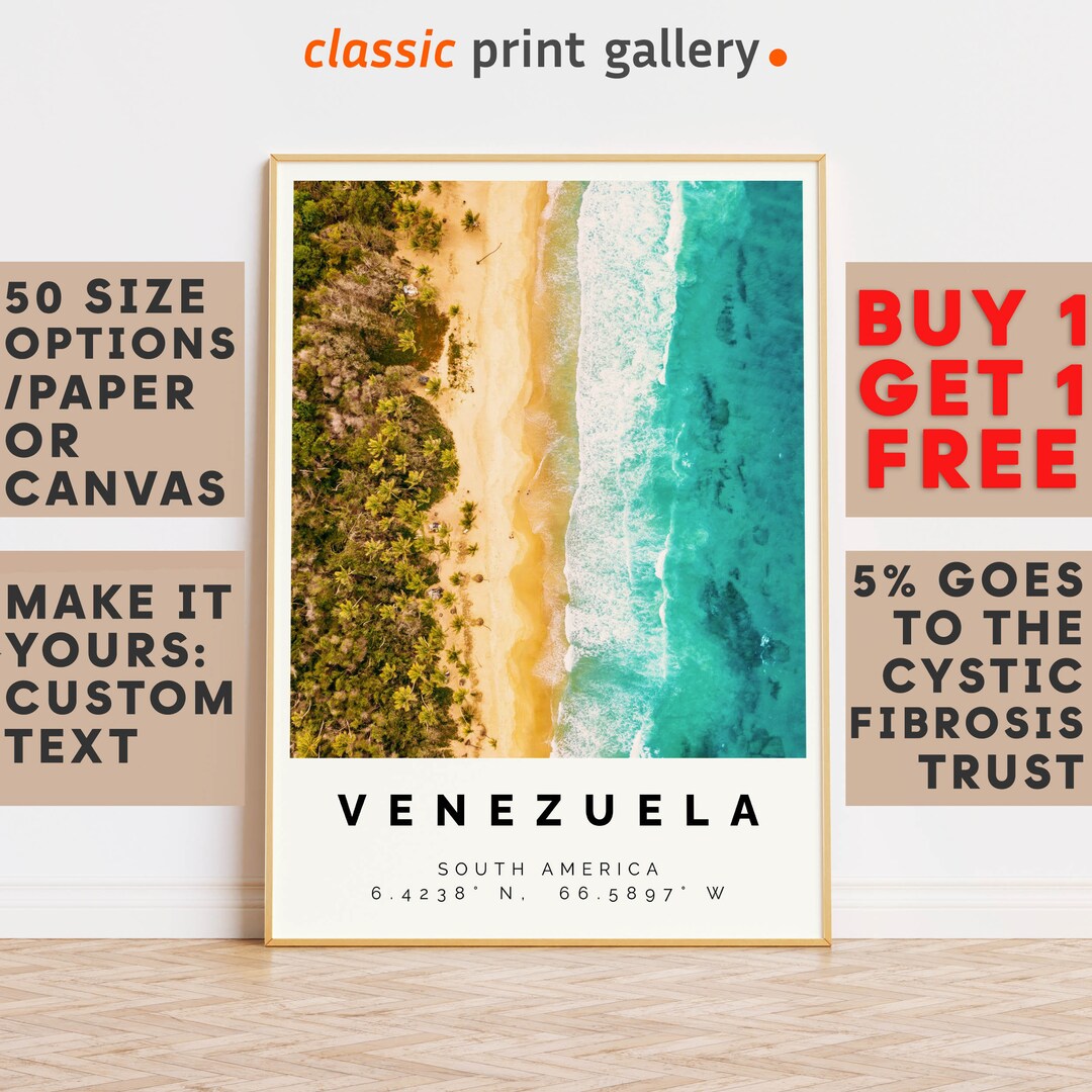Venezuela Poster Colorful Print, Venezuela Wall Art, Venezuela Photo ...