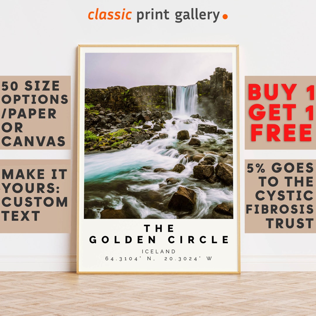 The Golden Circle Poster Colorful Print, the Golden Circle Wall Art ...