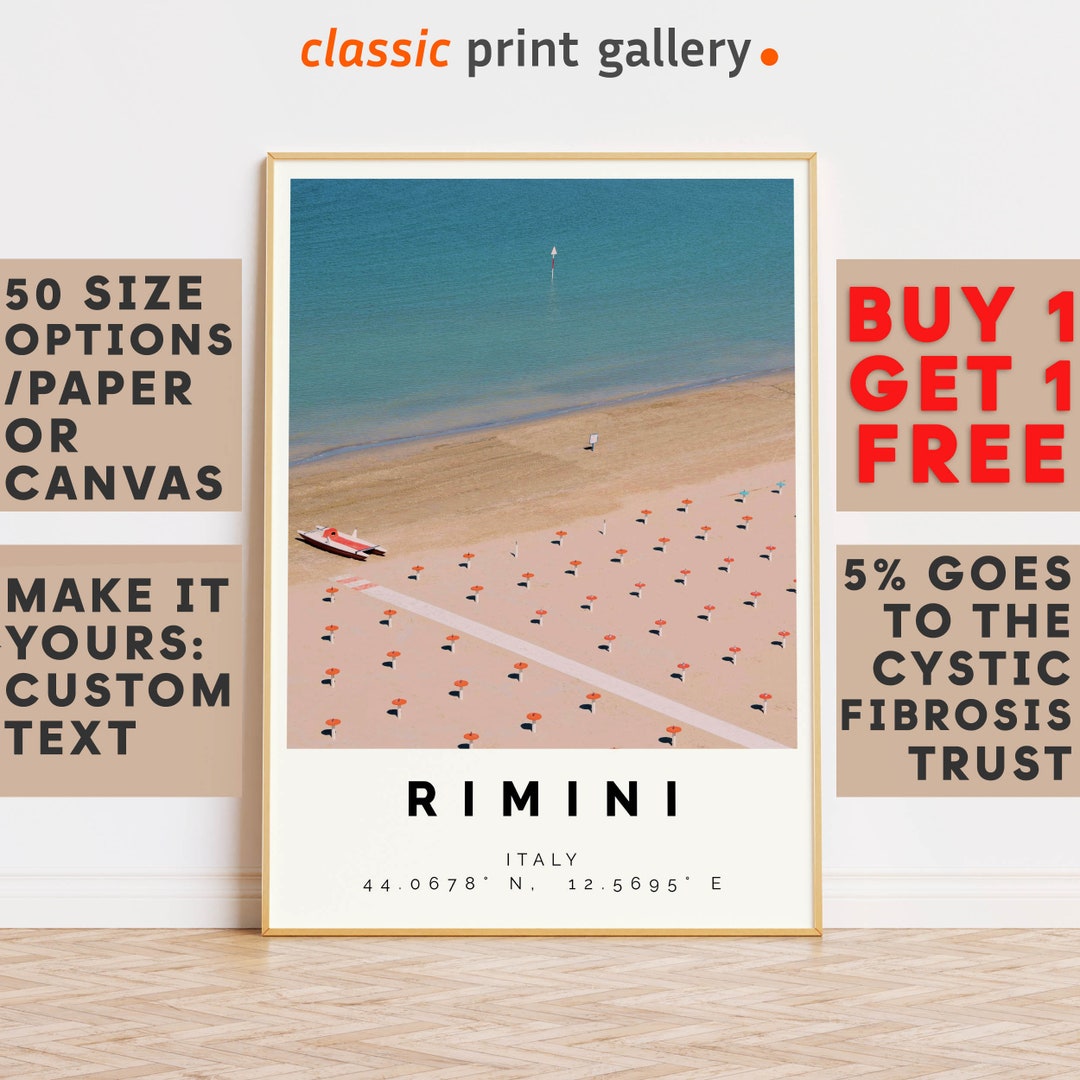 Rimini Poster Colorful Print, Rimini Wall Art, Rimini Photo Decor ...