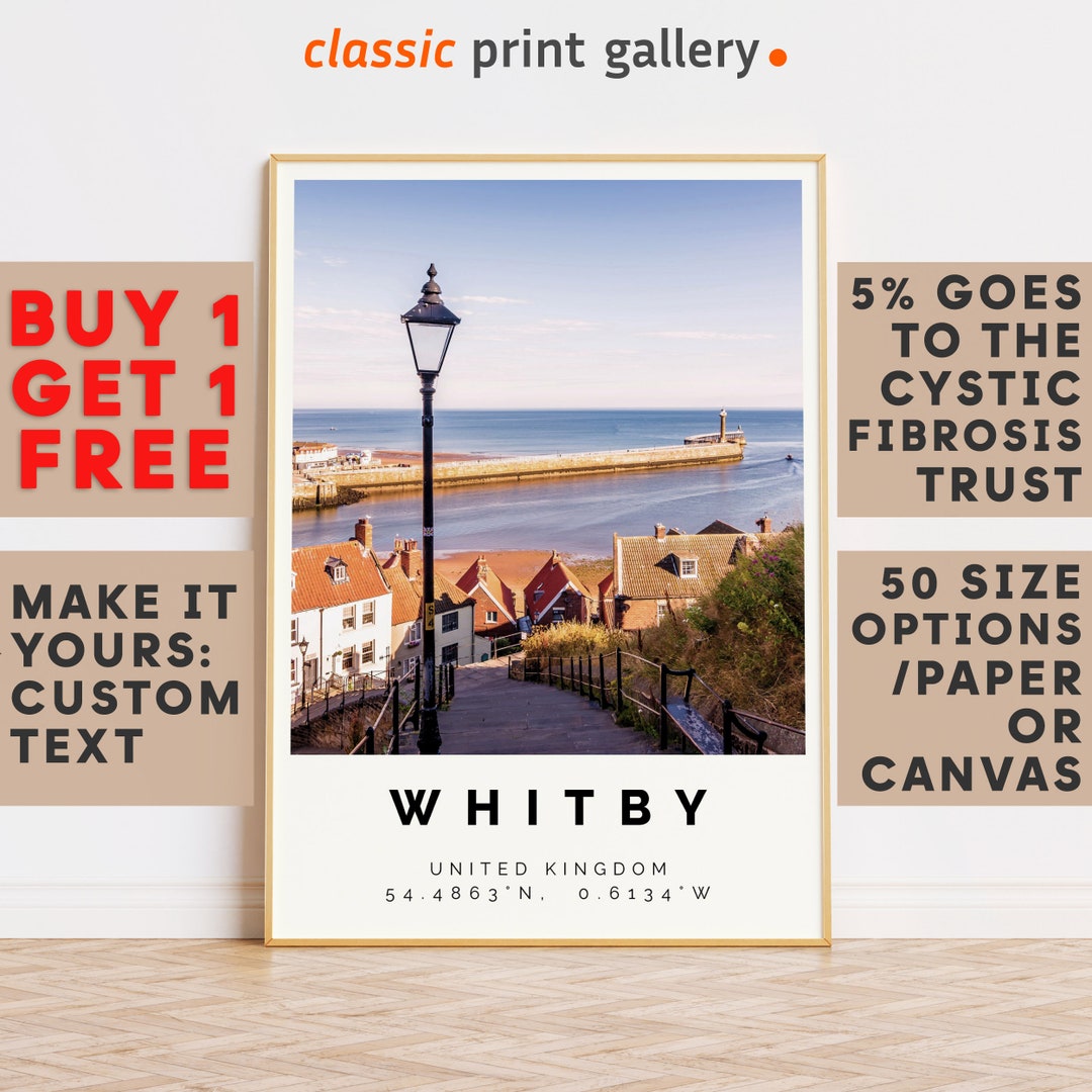 Whitby Print,whitby Wall Art,whitby Colorful Poster,personalized ...