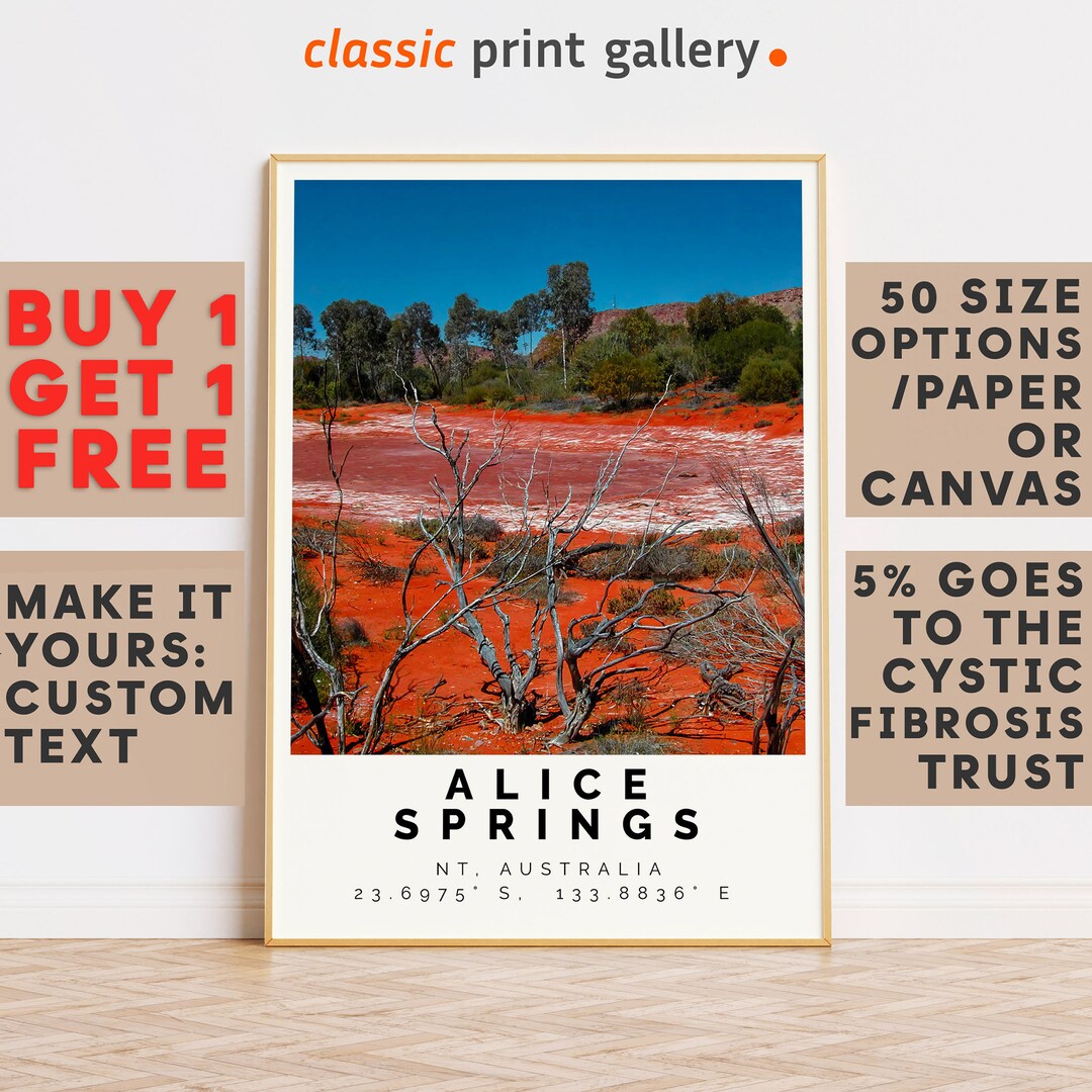 Alice Springs Print Colorful Poster|alice Springs Wall Art|alice ...