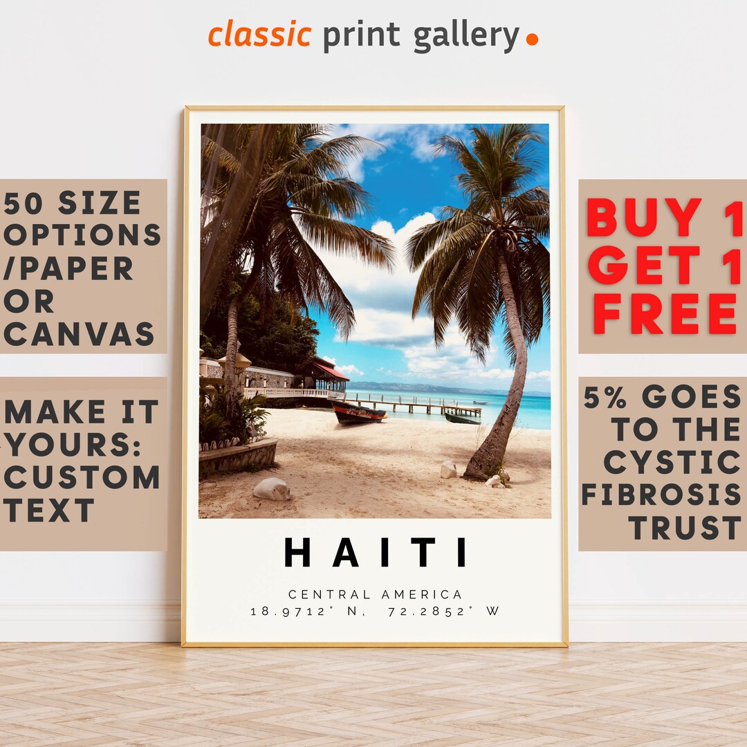 Haiti Poster Colorful Print, Haiti Wall Art, Haiti Photo Decor, Haiti ...