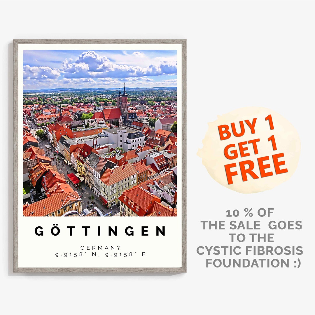 Göttingen Poster Colorful Print Göttingen Wall Art Göttingen - Etsy