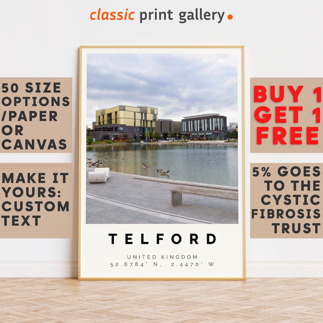 Telford Poster Colorful Print, Telford Wall Art, Telford Photo Decor ...