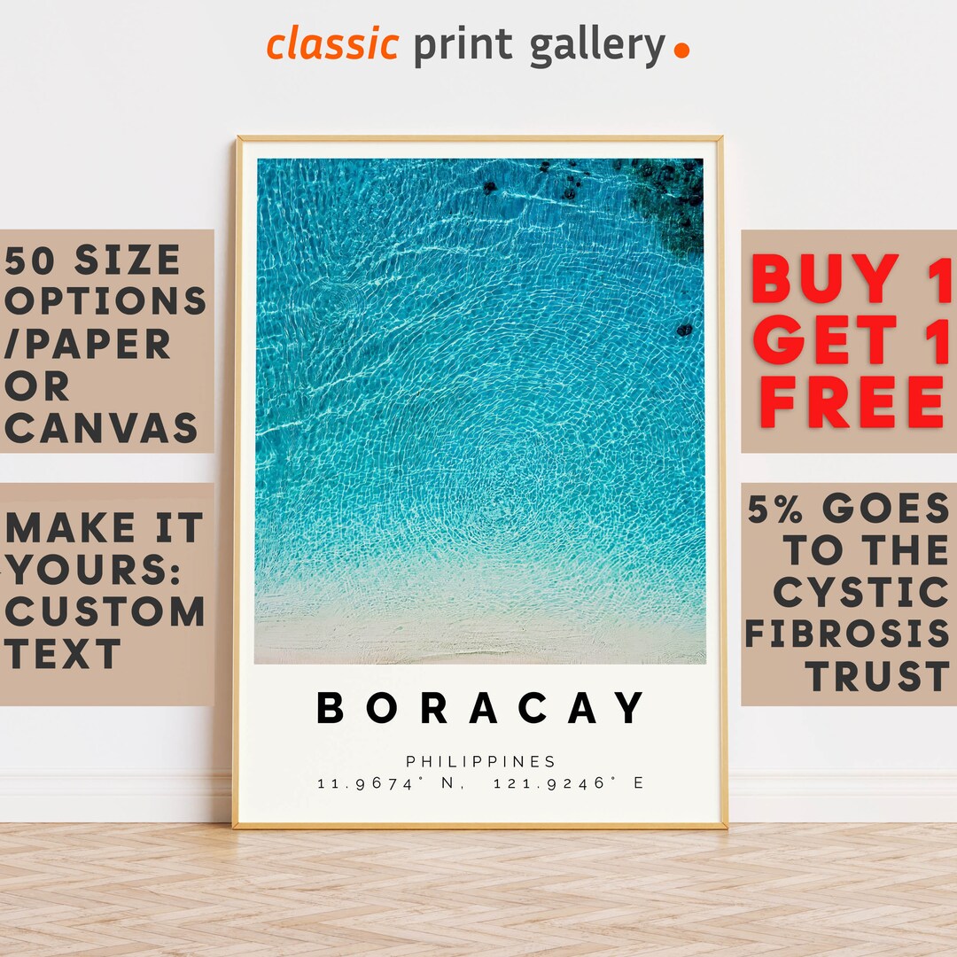 Boracay Poster Colorful Print, Boracay Wall Art, Boracay Photo Decor ...