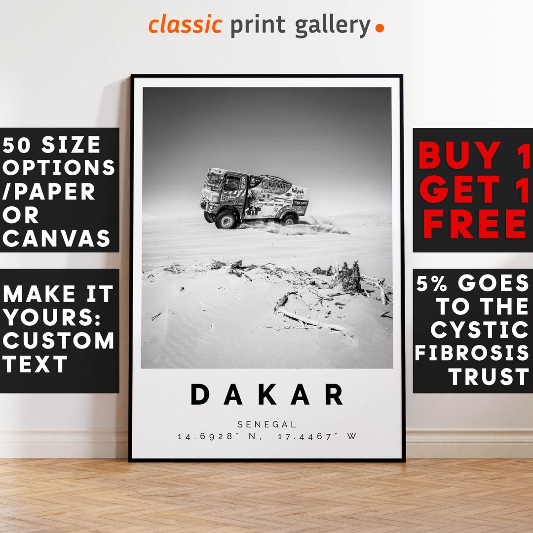 Dakar Print Black and White Photo, Dakar Wall Art, Dakar Travel Poster ...