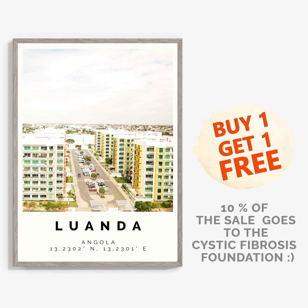 Luanda Poster Colorful Print Luanda Wall Art Luanda Photo - Etsy