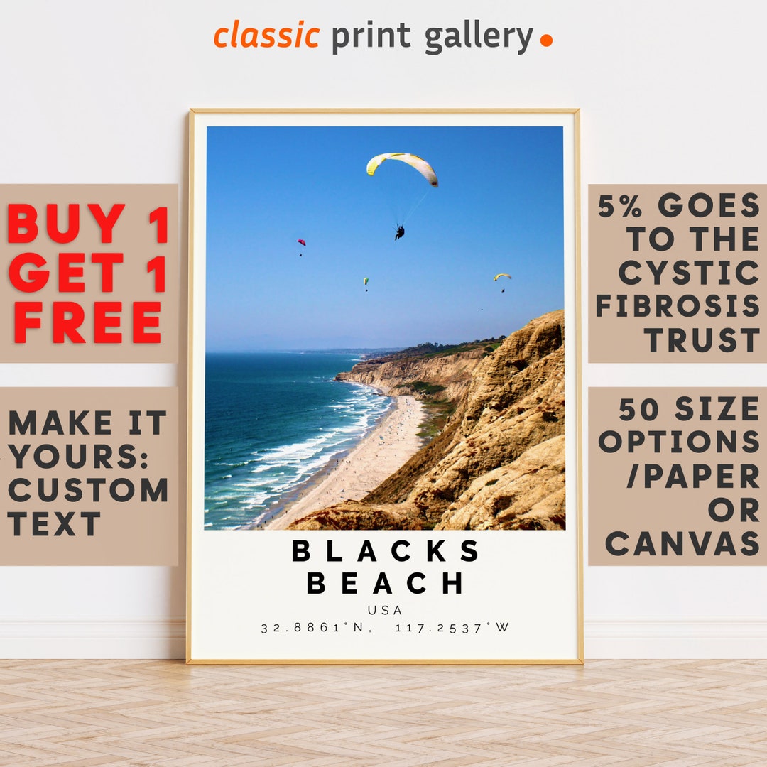 Surf Artblacks Beach Printblacks Beach Wall Artblacks Beach Colorful