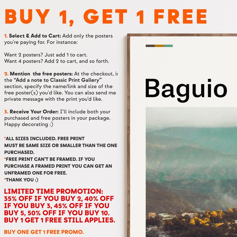 Baguio Print, Baguio Wall Art, Baguio Color Poster With Text ...