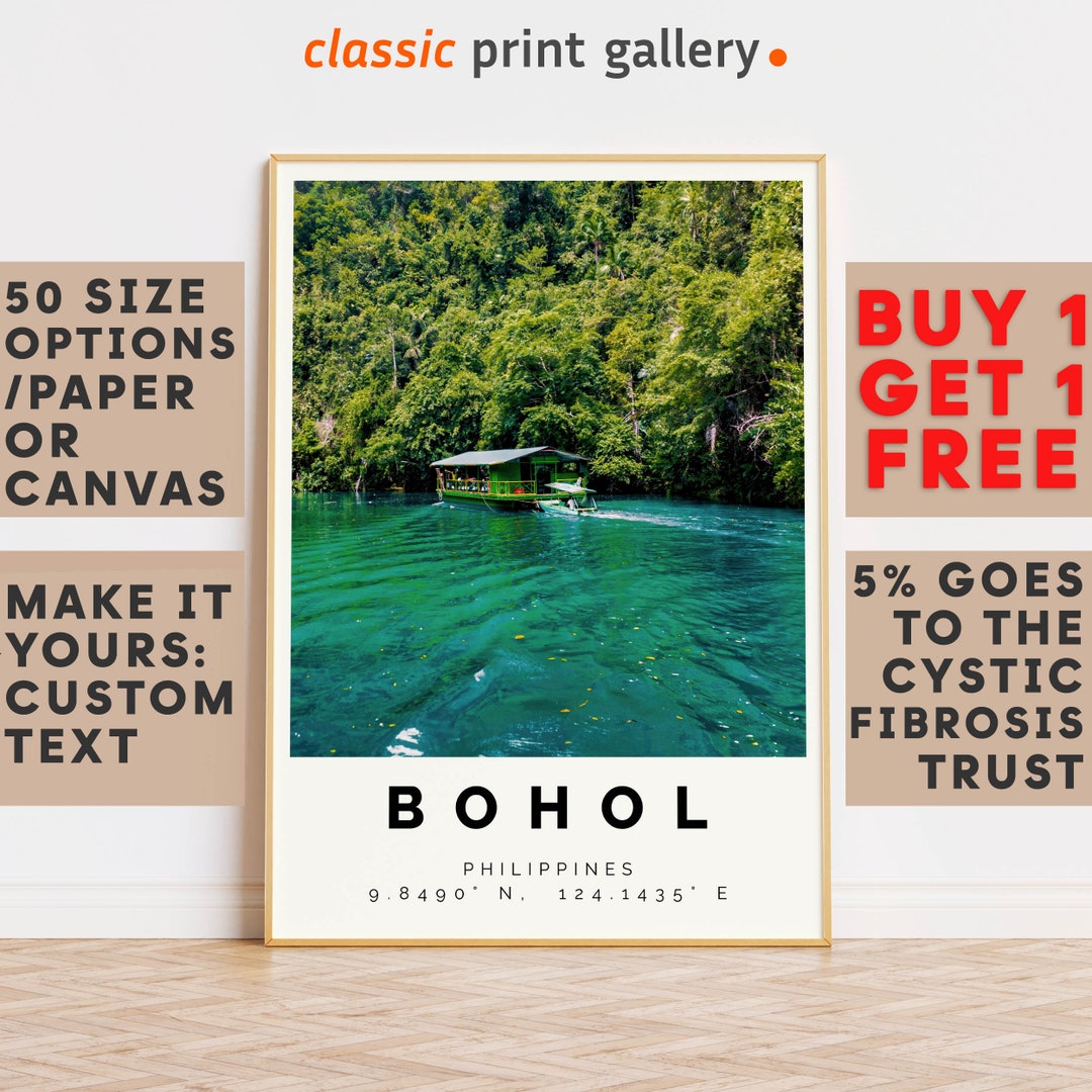 Bohol Poster Colorful Print, Bohol Wall Art, Bohol Photo Decor, Bohol ...