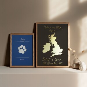 Personalized Location Print for Couples, Metallic Foil Print | unique ...