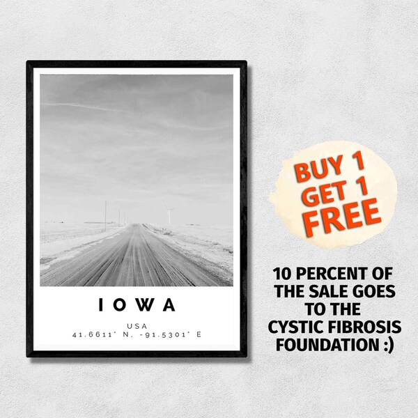 Iowa Poster - Etsy