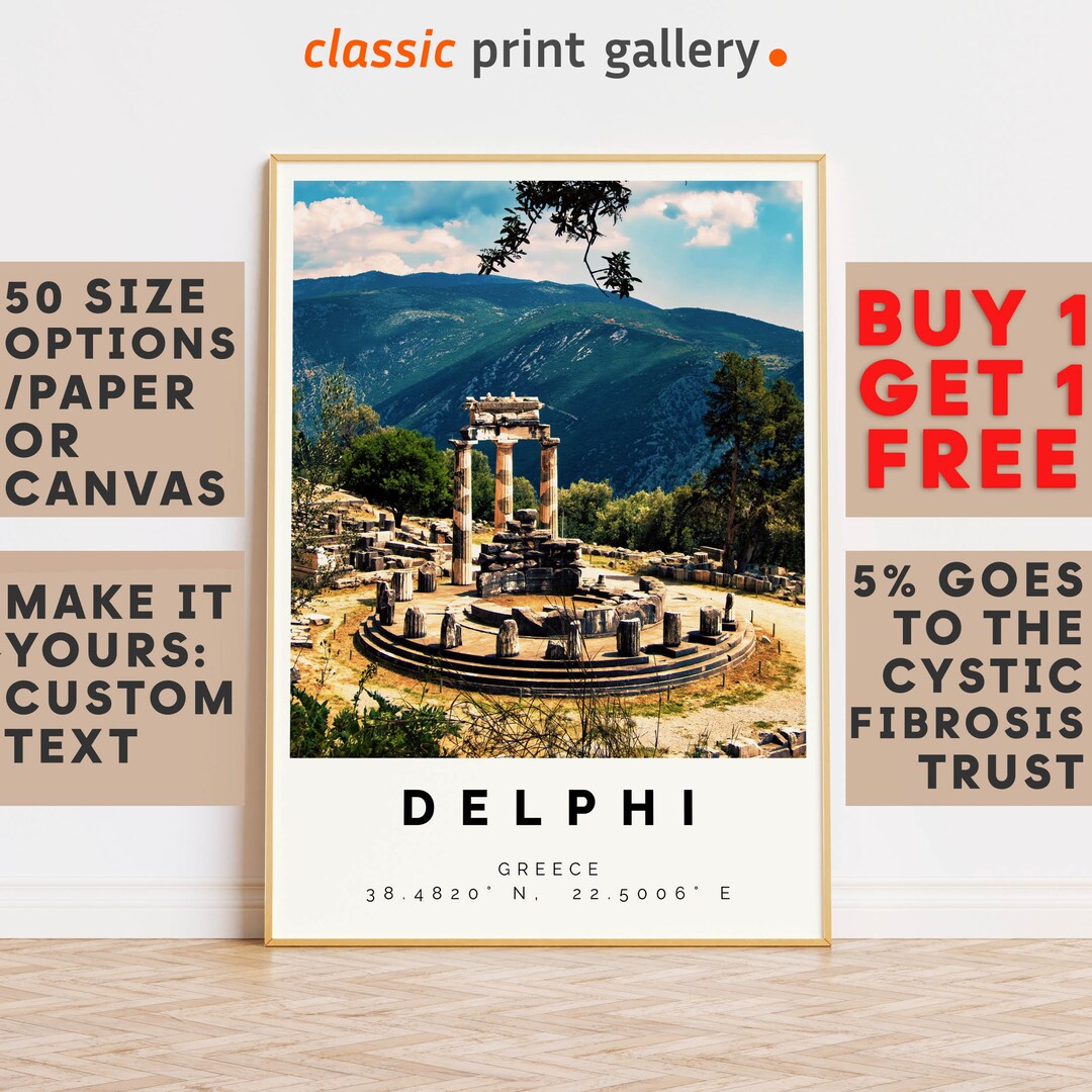 Delphi Poster Colorful Print, Delphi Wall Art, Delphi Photo Decor, Delphi Gift Travel Print ...