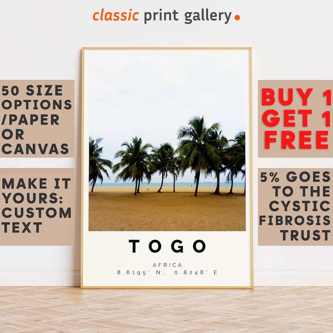 Togo Poster Colorful Print, Togo Wall Art, Togo Photo Decor, Togo Gift ...