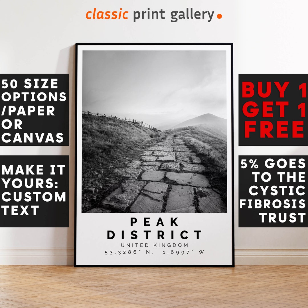 Peak District Poster Print,peak District Wall Art, Housewarming Gift ...