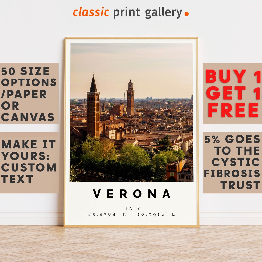 Verona Poster Colorful Print, Verona Wall Art, Verona Photo Decor ...