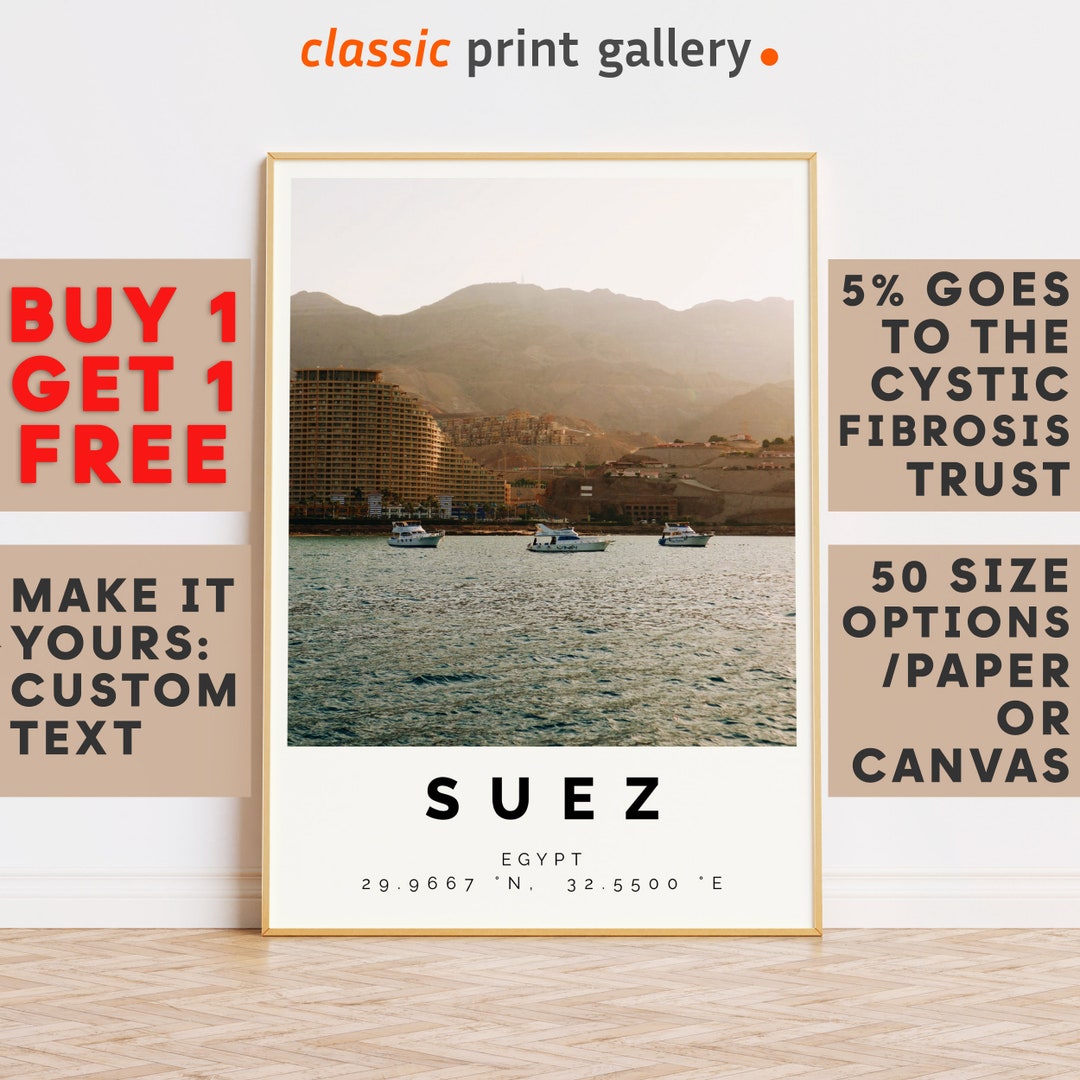 Suez Print,suez Wall Art,suez Colorful Poster,personalized Birthday ...