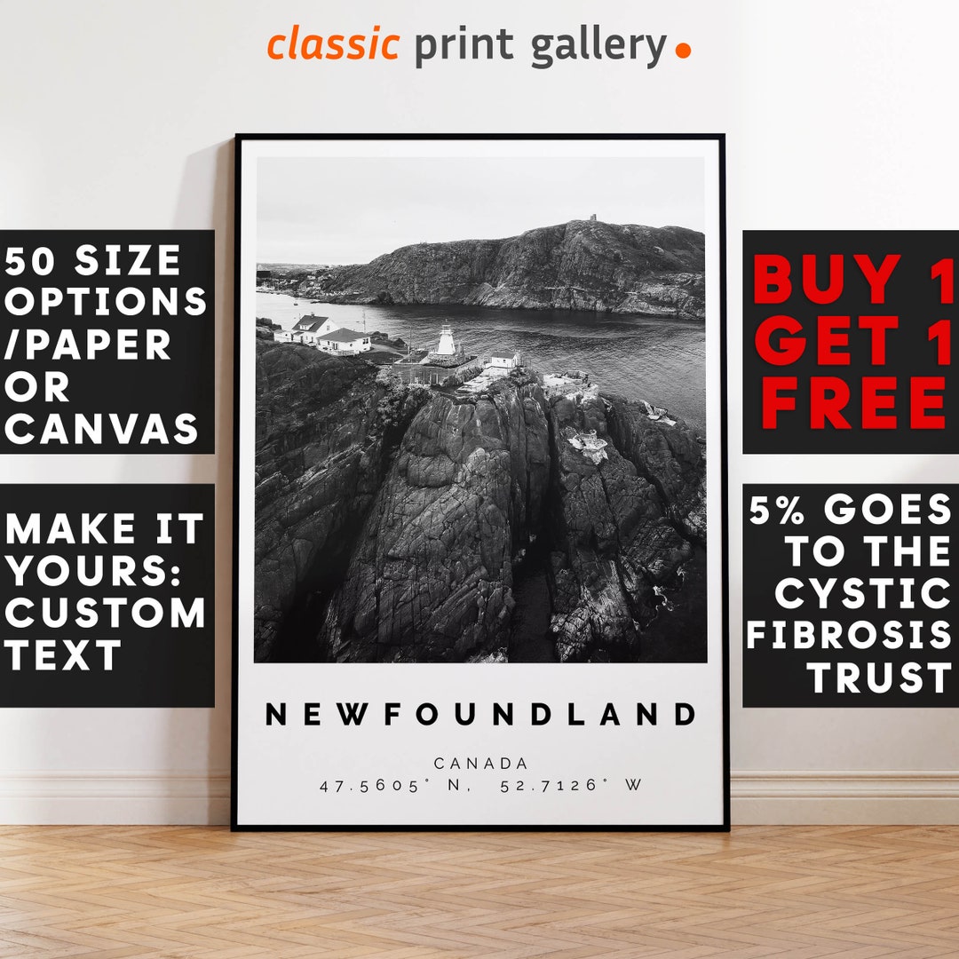 Newfoundland Print Black and White Photo, Newfoundland Wall Art ...