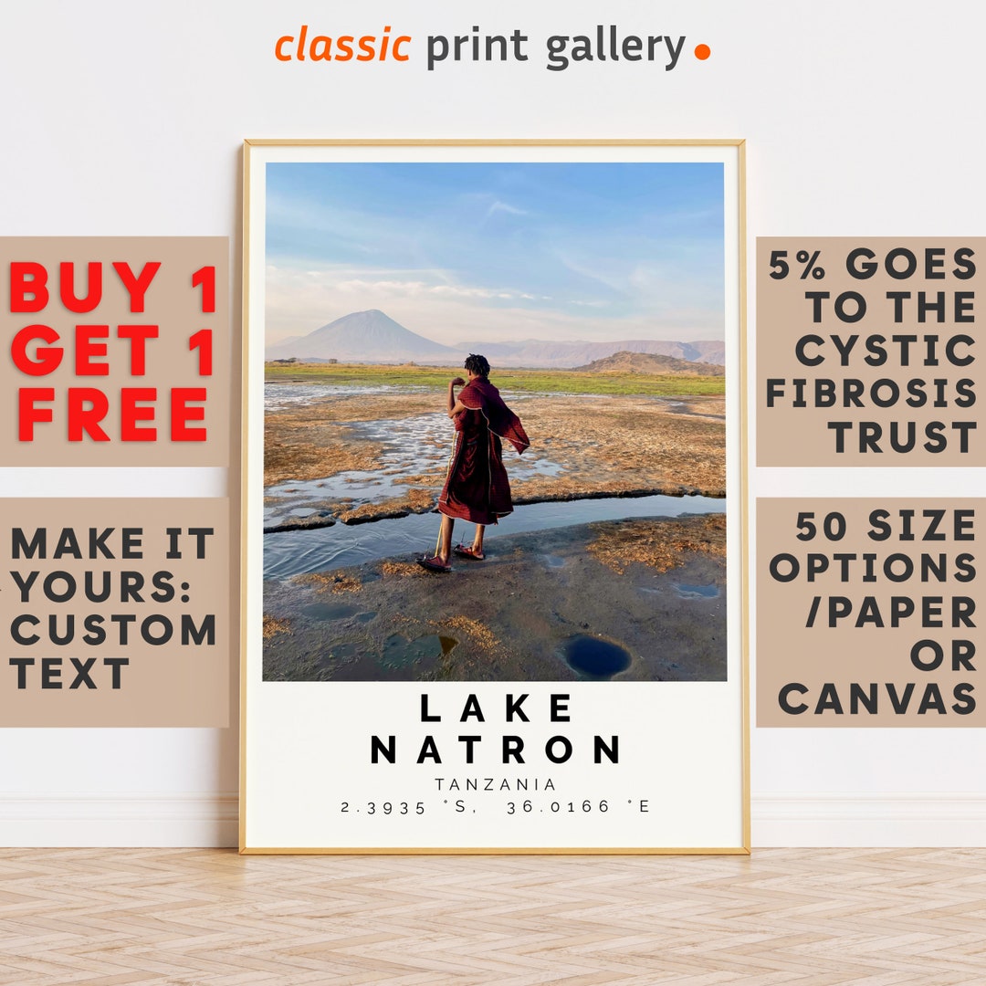 Lake Natron Print,lake Natron Wall Art,lake Natron Colorful Poster ...