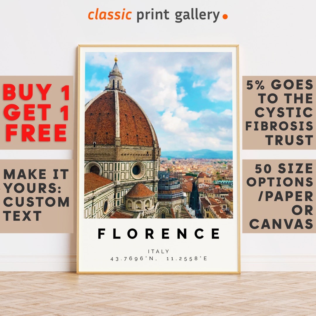 Florence Print,florence Wall Art,florence Colorful Poster,personalized ...