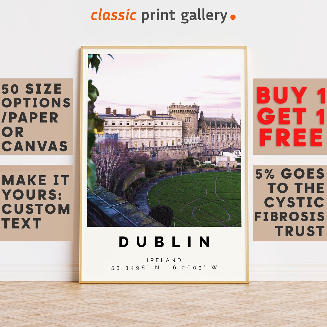 Dublin Poster Colorful Print, Dublin Wall Art, Dublin Photo Decor ...
