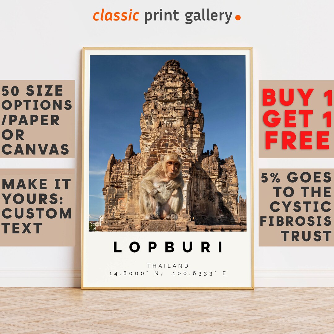 Lopburi Poster Colorful Print, Lopburi Wall Art, Lopburi Photo Decor ...