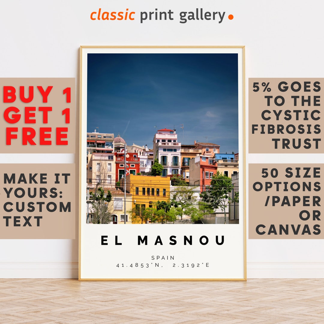 El Masnou Print,el Masnou Wall Art,el Masnou Colorful Poster ...