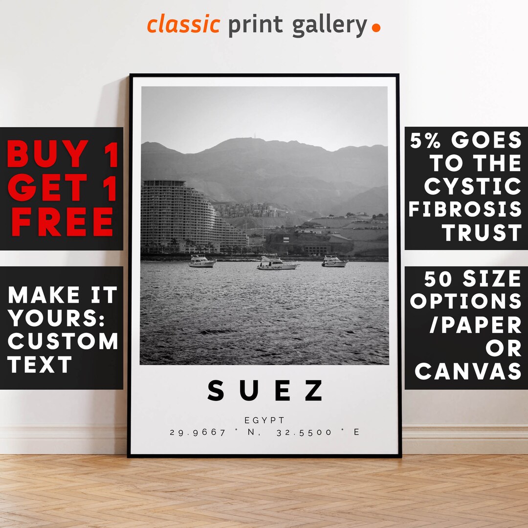 Suez Print,suez Wall Art,suez Black and White Poster,personalized ...