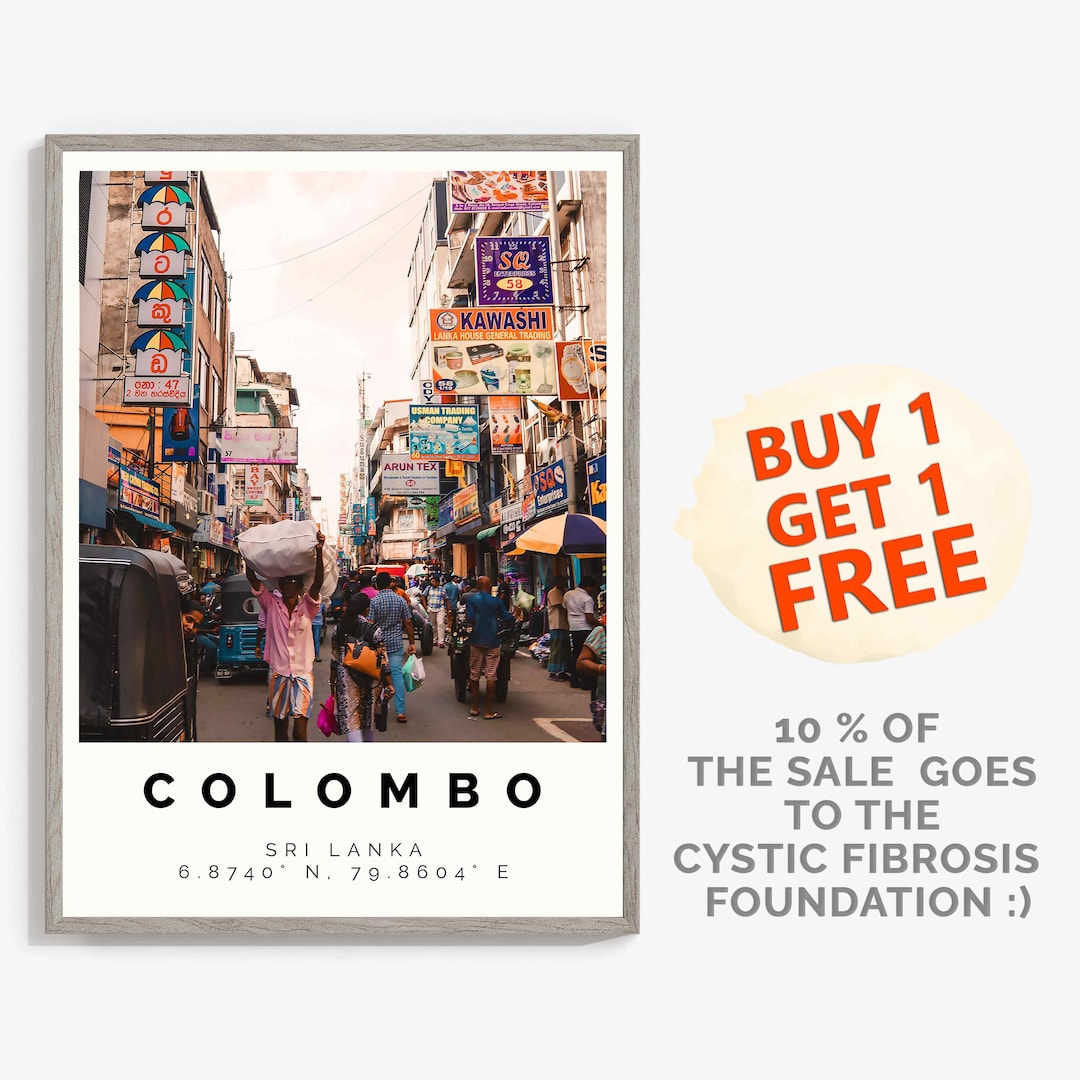 Colombo Poster Colorful Print Colombo Wall Art Colombo Photo - Etsy
