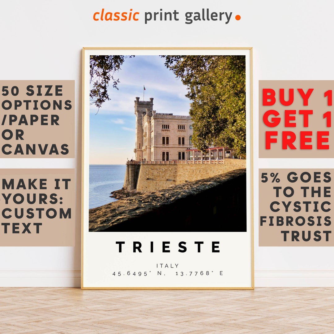 Trieste Poster Colorful Print, Trieste Wall Art, Trieste Photo Decor ...