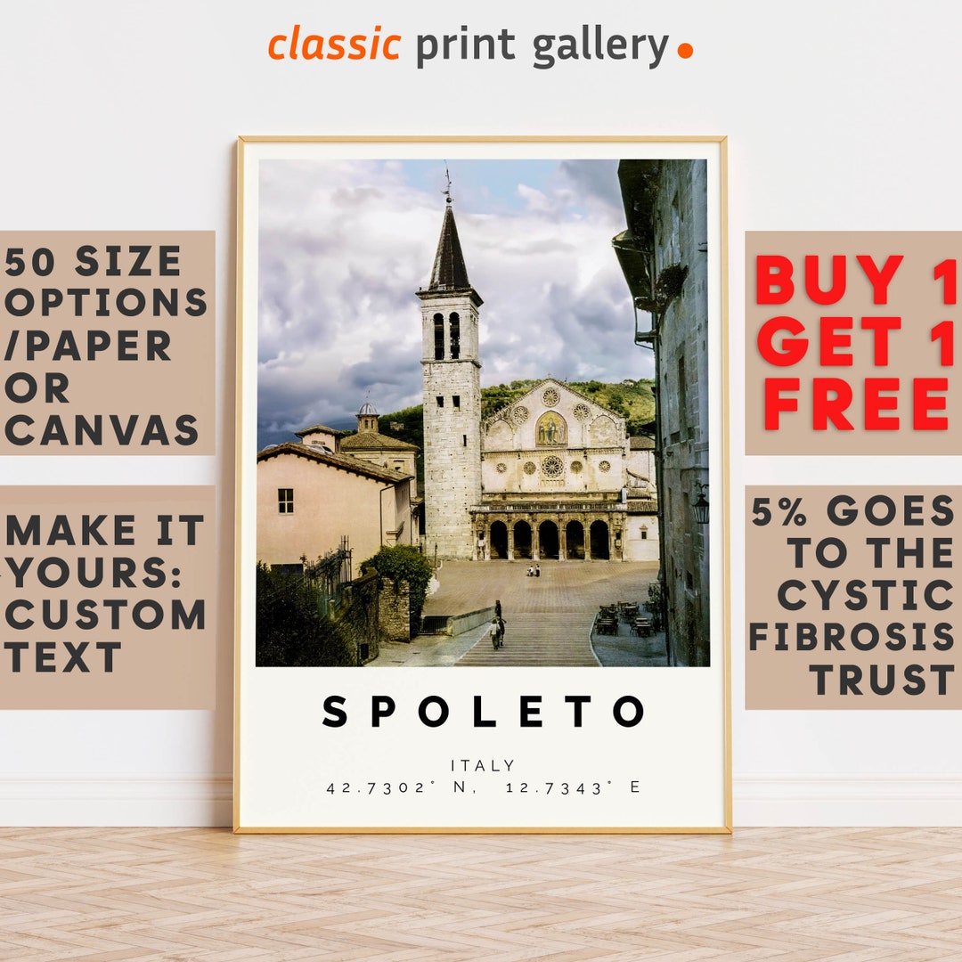 Spoleto Poster Colorful Print, Spoleto Wall Art, Spoleto Photo Decor ...