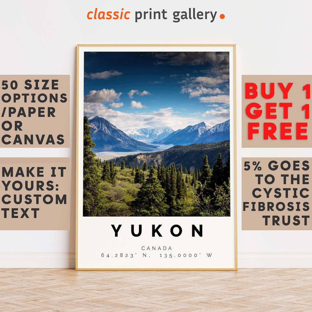 Yukon Poster Colorful Print, Yukon Wall Art, Yukon Photo Decor, Yukon ...
