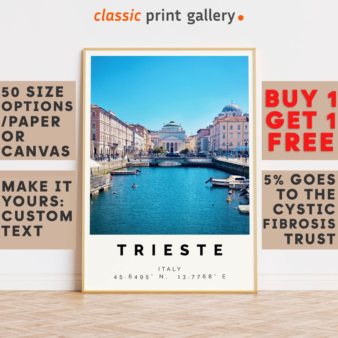 Trieste Poster Colorful Print, Trieste Wall Art, Trieste Photo Decor ...