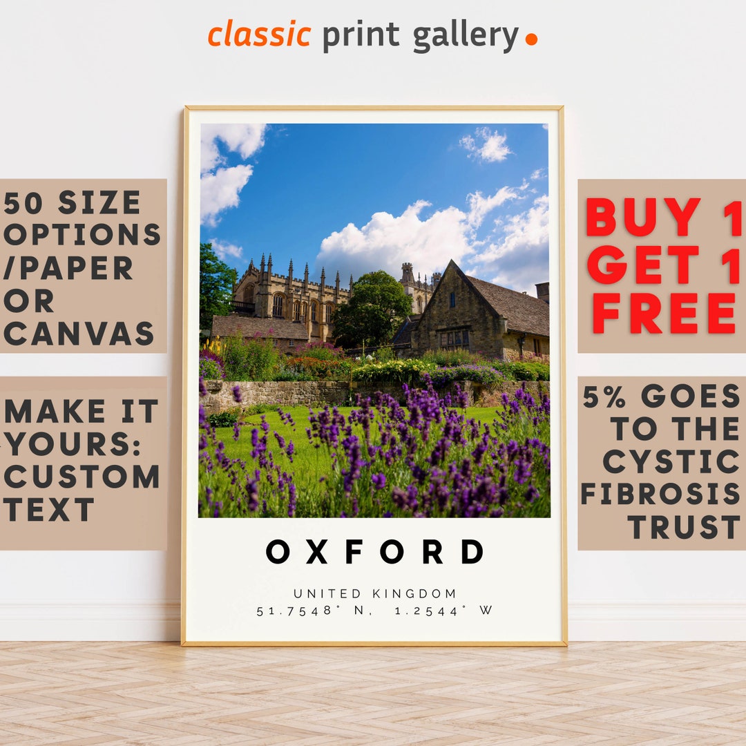 Oxford Poster Colorful Print, Oxford Wall Art, Oxford Photo Decor ...