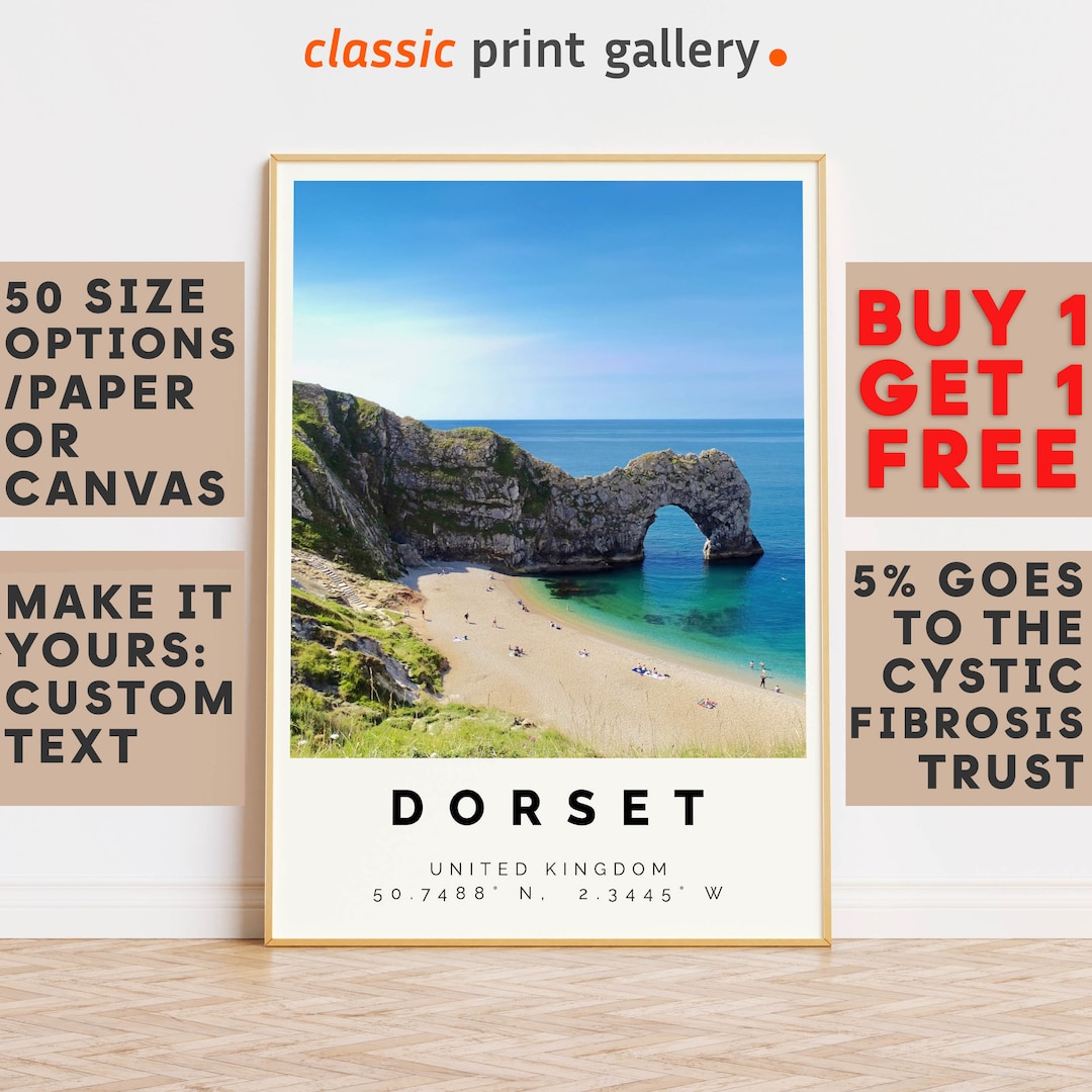 Dorset Poster Colorful Print, Dorset Wall Art, Dorset Photo Decor ...