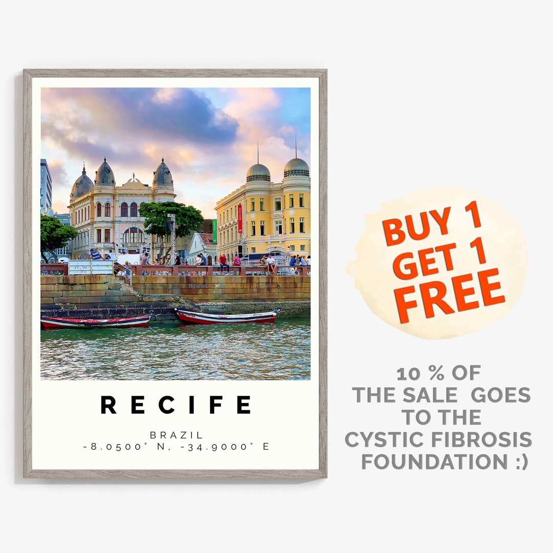 Recife Poster Colorful Print Recife Wall Art Recife Photo - Etsy