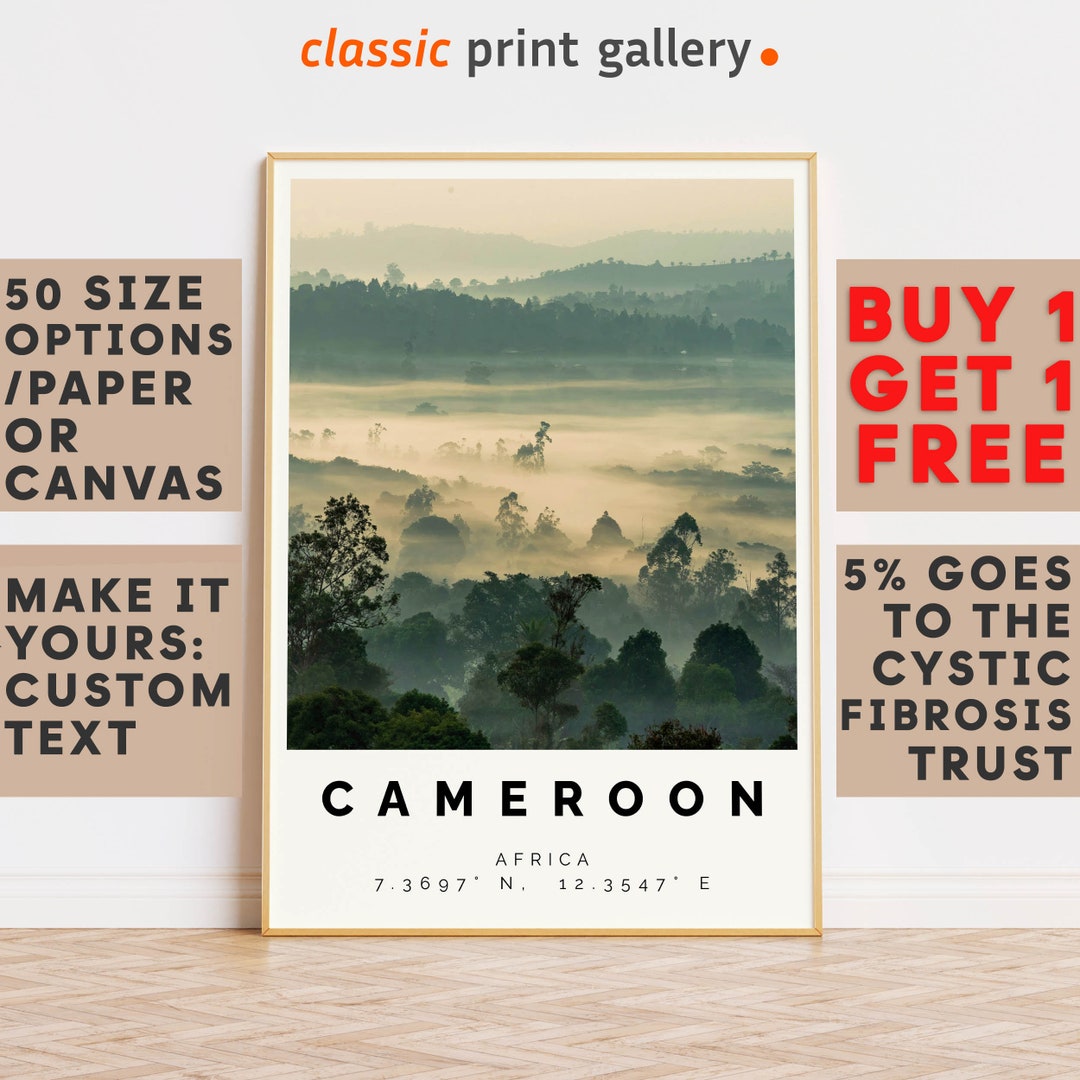 Cameroon Poster Colorful Print, Cameroon Wall Art, Cameroon Photo Decor ...