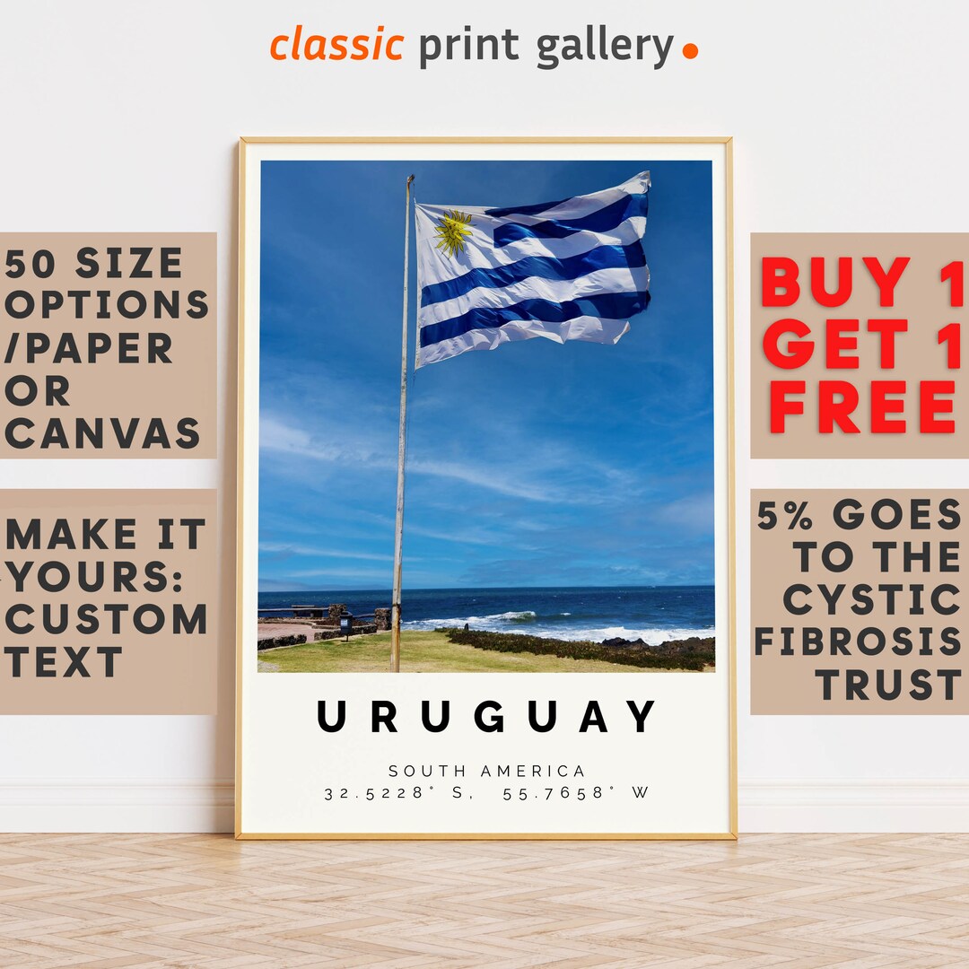 Uruguay Poster Colorful Print, Uruguay Wall Art, Uruguay Photo Decor ...