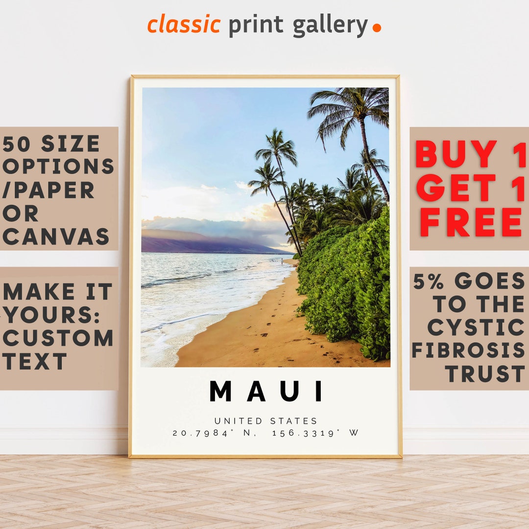 Maui Poster Colorful Print, Maui Wall Art, Maui Photo Decor, Maui Gift ...