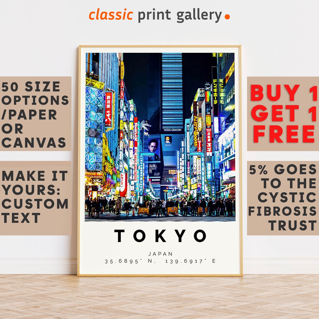 Tokyo Poster Colorful Print, Tokyo Wall Art, Tokyo Photo Decor, Tokyo ...