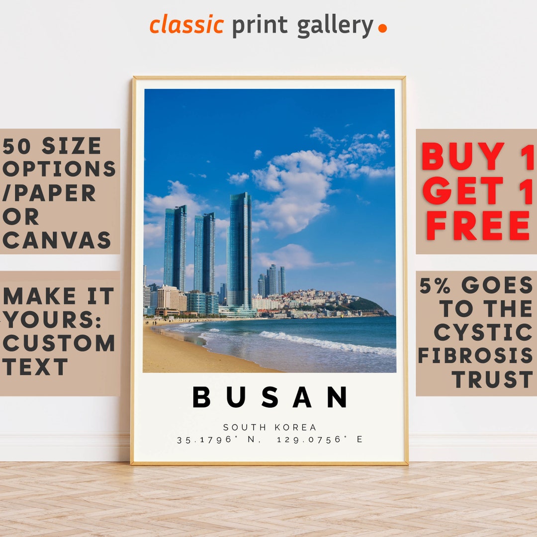 Busan Poster Colorful Print, Busan Wall Art, Busan Photo Decor, Busan ...